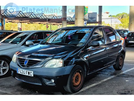 7424 FWC, Dacia Logan , License plates of Spain