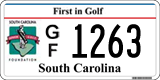 GF1263, GMC Yukon XL (South Carolina) License plate of the USA