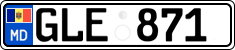 GLE 871, Toyota RAV4 , License plate of Moldova