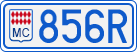 856R, Abarth 500/595/695 , License plate of Monaco