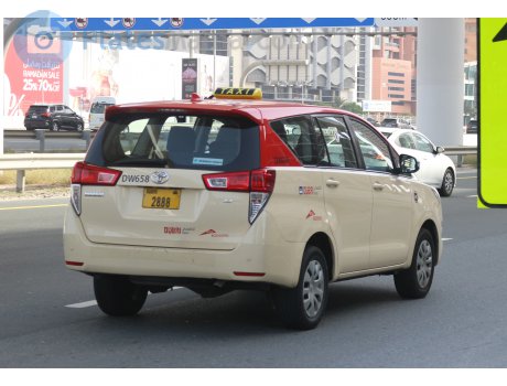 2888, Toyota Innova (Dubai) License plate of the UAE