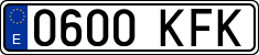 0600 KFK, Hyundai i30 , License plates of Spain