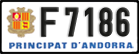 F 7186, Hyundai Santa Fe , License plate of Andorra
