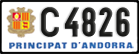 C 4826, Nissan Vanette , License plate of Andorra
