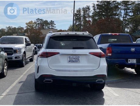 TUI 896, Mercedes-Benz GLE-Klasse (South Carolina) License plate of the USA