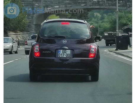 GG-017-QQ, Nissan March , License plate of Georgia