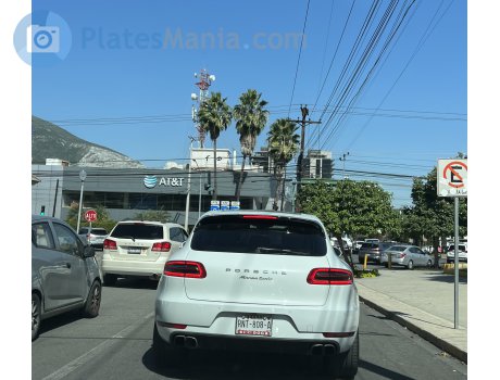 RNT-808-A, Porsche Macan (Nuevo León) License plate of Mexico