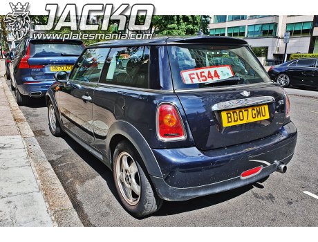 BD07 GMU, MINI Hatch (Birmingham) License plate of the United Kingdom