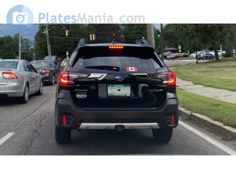 ECB 292, Subaru Outback (Vermont) License plate of the USA