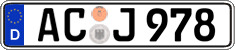AC J 978, Volkswagen Polo (Aachen Urban District) German license plate