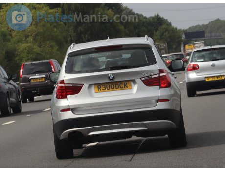 R300 DCK, BMW X3 (Preston) License plate of the Great Britain