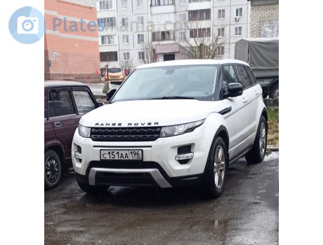 с151аа196, Land Rover Range Rover Evoque (Sverdlovsk Oblast) License ...