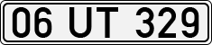 06 UT 329, Tofaş Murat 131 (Şahin) (Ankara) License plate of Turkey