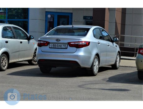 о864ме46, KIA Rio (Kursk Oblast) License plate Russia