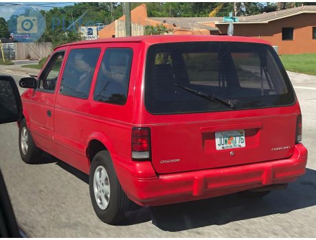 JUW T76, Dodge Caravan (Florida) License plate of the USA