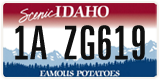 1A ZG619, Nissan Pathfinder (Idaho / Ada) License plate of the USA
