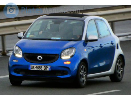 GK-588-DP, Smart ForFour (Dordogne) French license plate