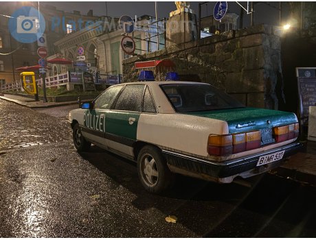 B MR 537, Audi 100 (Berlin City) German license plate