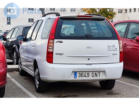 3649 GNT, Tata Indigo , License plates of Spain