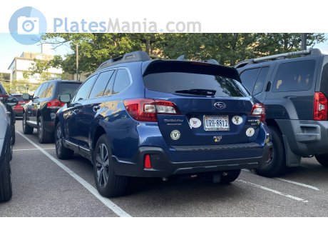 URH-8812, Subaru Outback (Virginia) License plate of the USA