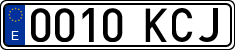 0010 KCJ, Peugeot 508 , License plates of Spain