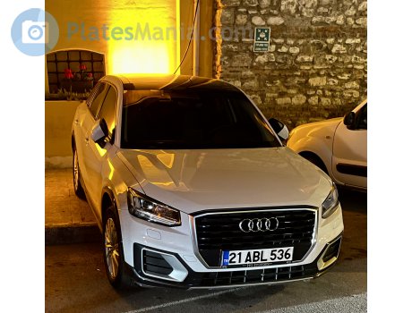 21 ABL 536, Audi Q2 (Diyarbakır) License plate of Turkey
