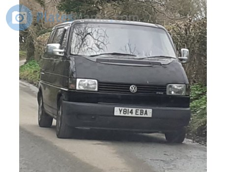 Y814 EBA, Volkswagen Transporter (Manchester) License plate of the ...