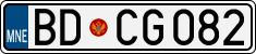 BD CG082, Mercedes-Benz Axor (Budva) License plate of Montenegro