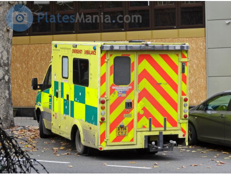 AY14 CYJ, Mercedes-Benz Sprinter (Ipswich) License plate of the United ...