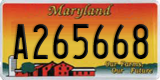 A265668, Honda Accord Crosstour (Maryland) License plate of the USA