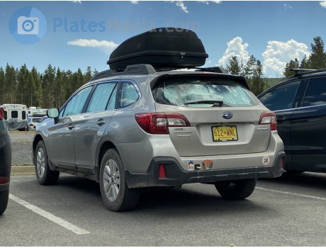 612-WNL, Subaru Outback (New Mexico) License plate of the USA