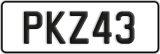 PKZ43, Toyota Highlander , License plate of New Zealand