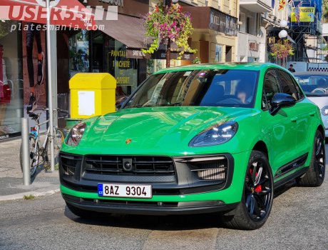 8AZ 9304, Porsche Macan (Capital City of Prague). License plate of the ...