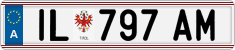 IL 797 AM, Scania R-Series (Innsbruck-Land District) License plate of ...