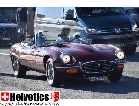 ZH 373502, Jaguar E-Type (Zurich) License plate of Switzerland