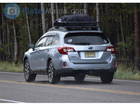 V30-FTS, Subaru Outback (New Jersey) License plate of the USA