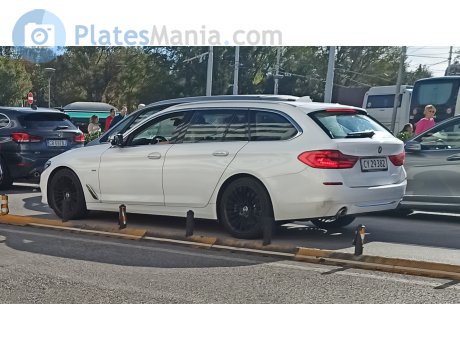 CY 29382, BMW 5 Series , License plate of Denmark