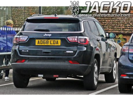 AD68 LDA, Jeep Compass (Peterborough) License plate of the United Kingdom