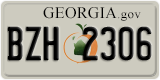 BZH 2306, Mercedes-Benz G-Klasse (Georgia) License plate of the USA