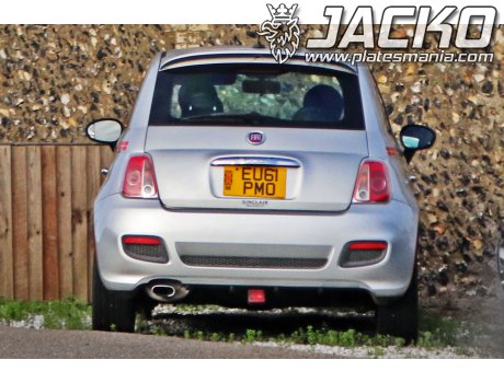 EU61 PMO, FIAT 500 (Chelmsford) License plate of the United Kingdom