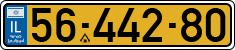 56-442-80, Citroёn C1 , License plate of Israel