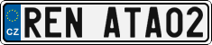 REN ATA02, Mercedes-Benz Sprinter , License plate of the Czech Republic