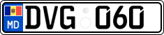 DVG 060, Renault Premium , License plate of Moldova