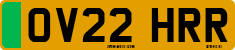OV22 HRR, Mercedes-Benz EQS (Oxford) License plate of the United Kingdom