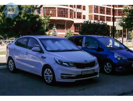 х229ту123, KIA Rio (Krasnodar Krai) License plate Russia