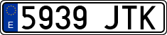 5939 JTK, Hyundai i30 , License plates of Spain