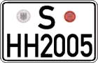 S HH 2005, (Stuttgart City) German license plate