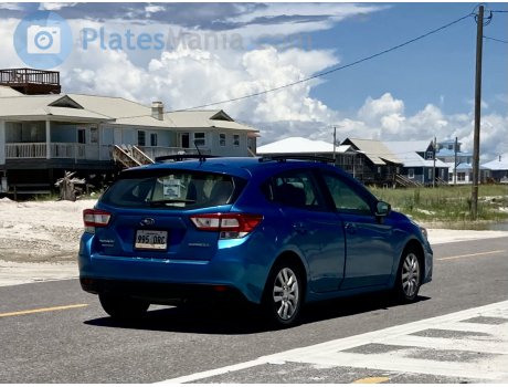 995 DRC, Subaru Impreza (Louisiana) License plate of the USA