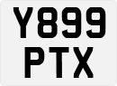 Y899 PTX, Nissan Silvia (Cardiff) License plate of the United Kingdom