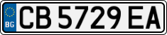 CB 5729 EA, Schmitz SCS (Sofia City) License plate of Bulgaria